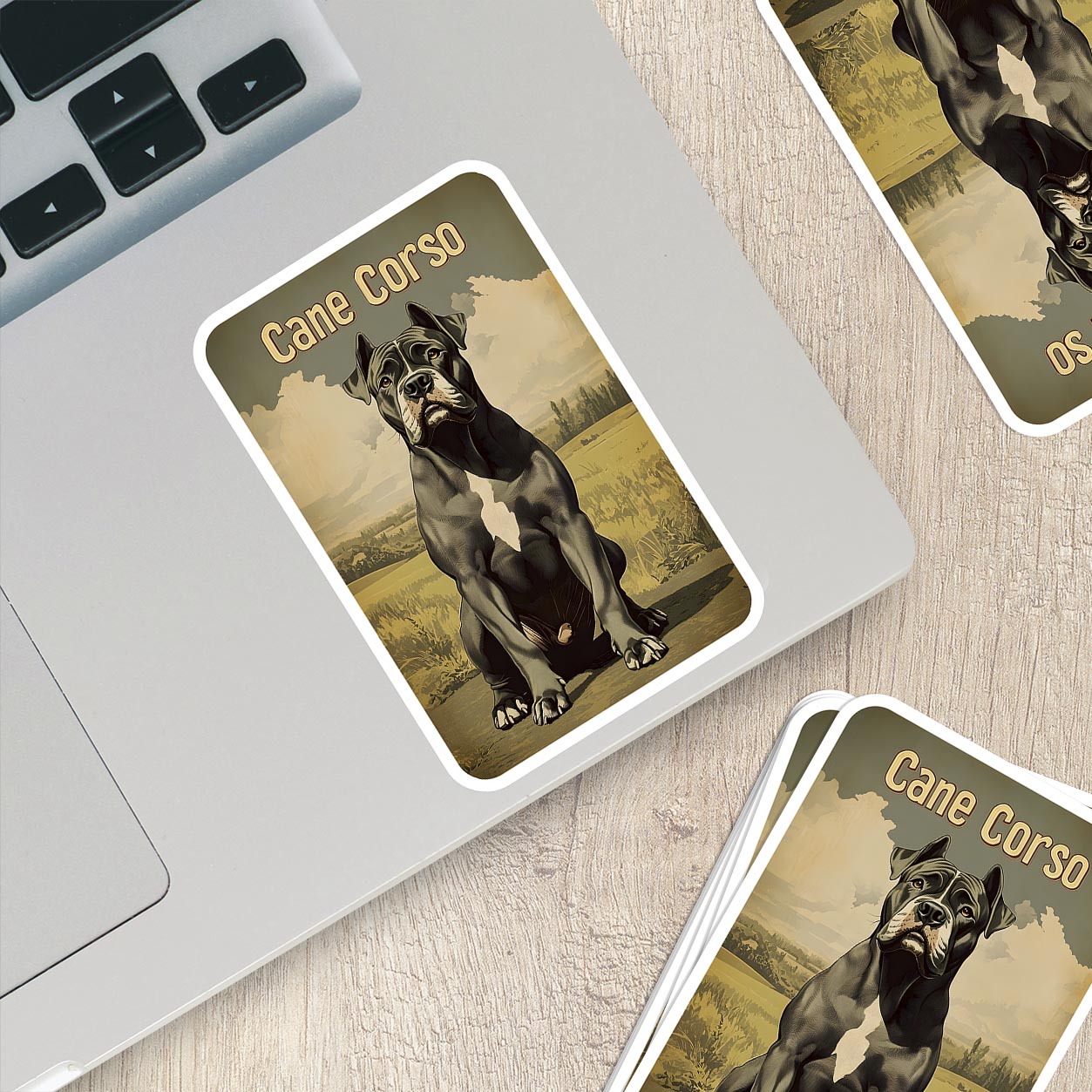 Vintage Cane Corso Sticker – Durable Vinyl Sticker – Tweed & Co